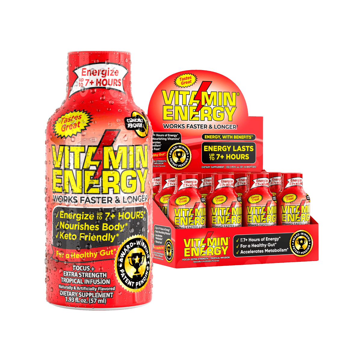 Vitamin Energy Shot | Enhanced Vitamin Focus Energy Shot | 7+ Hour ...